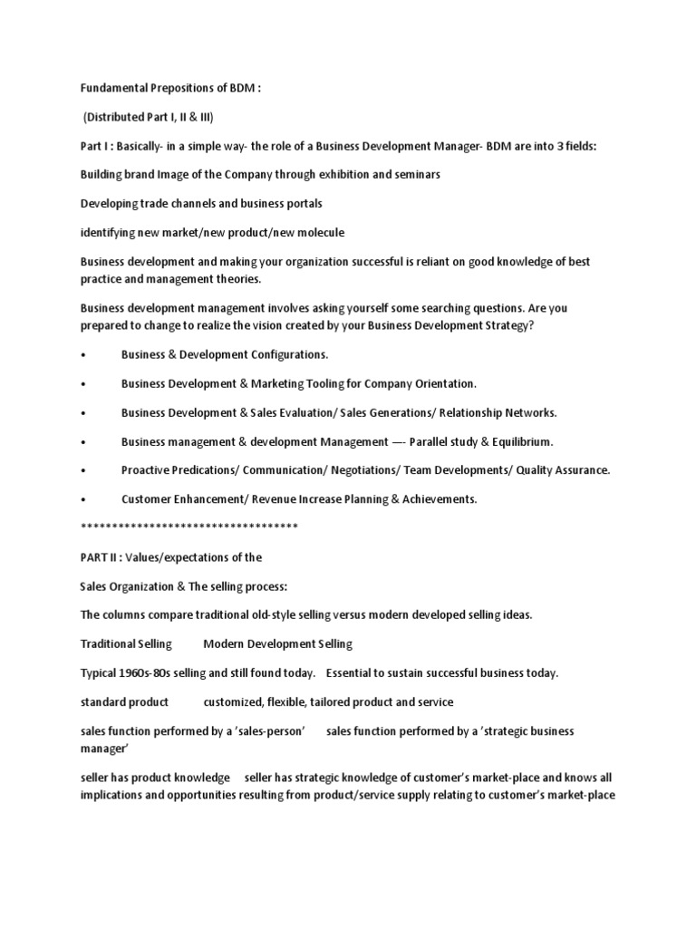 What Makes A BDM | PDF | Sales | Supply Chain