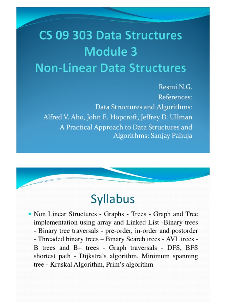 M3 - Non Linear Data Structures | PDF | Combinatorics | Mathematical Concepts