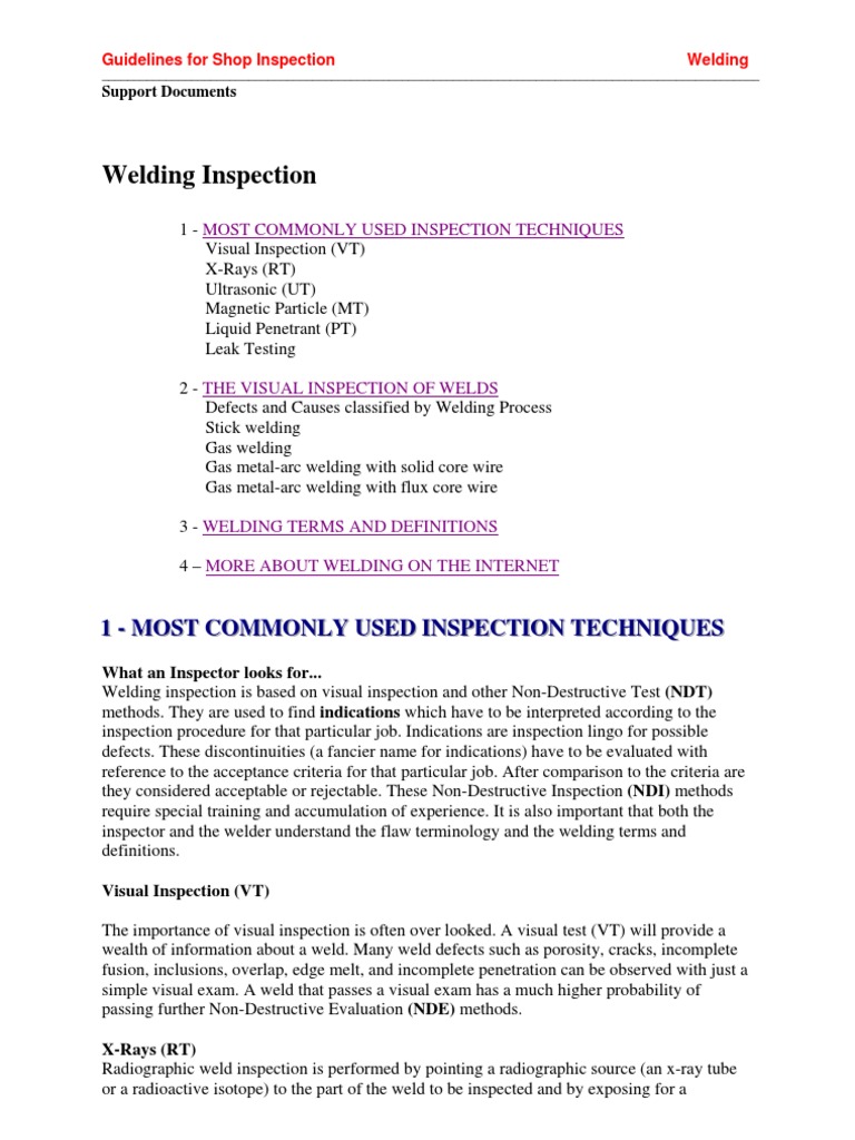 Welding Inspection | PDF | Nondestructive Testing | Welding