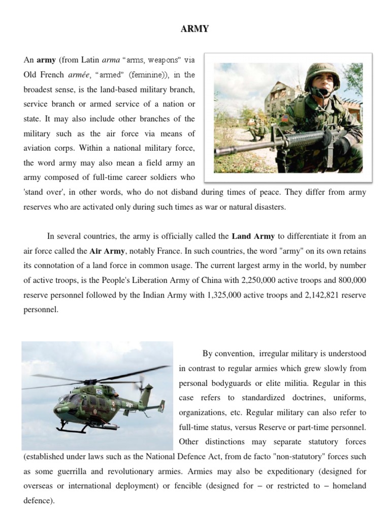 Army | PDF | Army | Air Forces