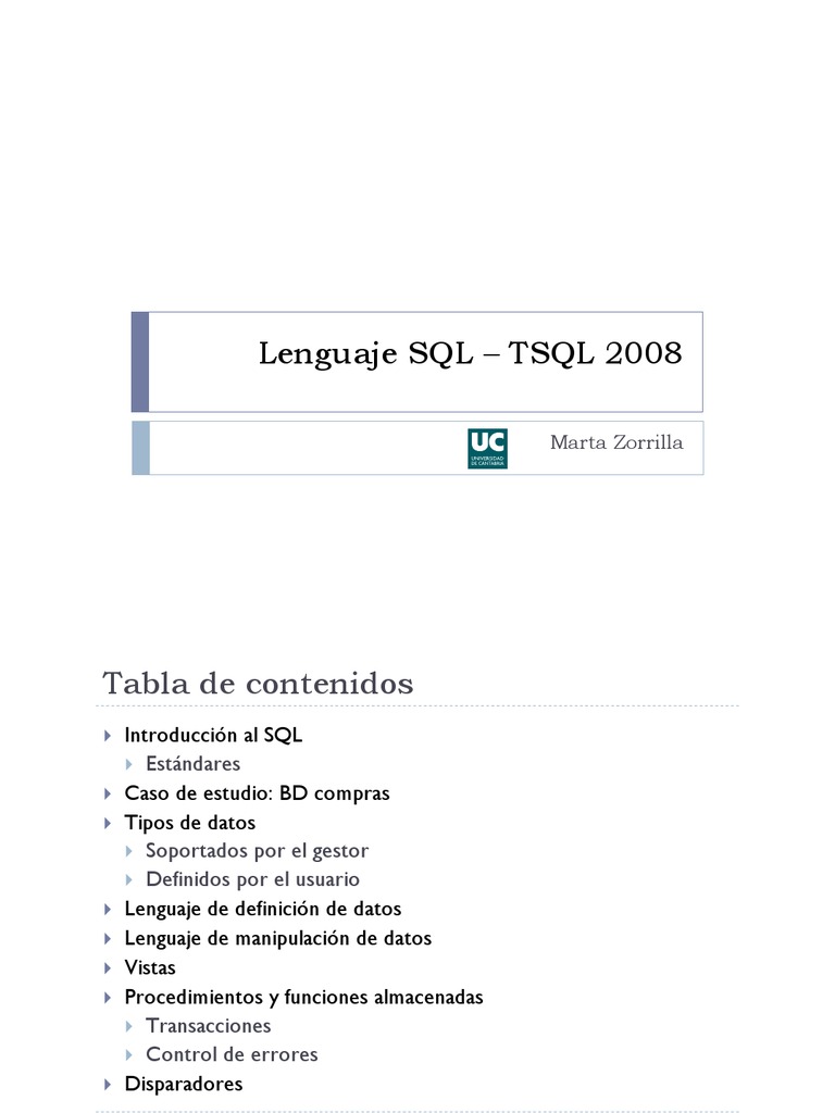 Tema 3 - Lenguaje SQL T-SQL 2008 | PDF