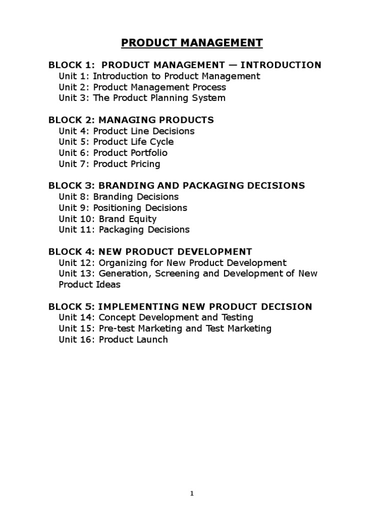 Product Management Self-Learning Manual | PDF | New Product Development ...
