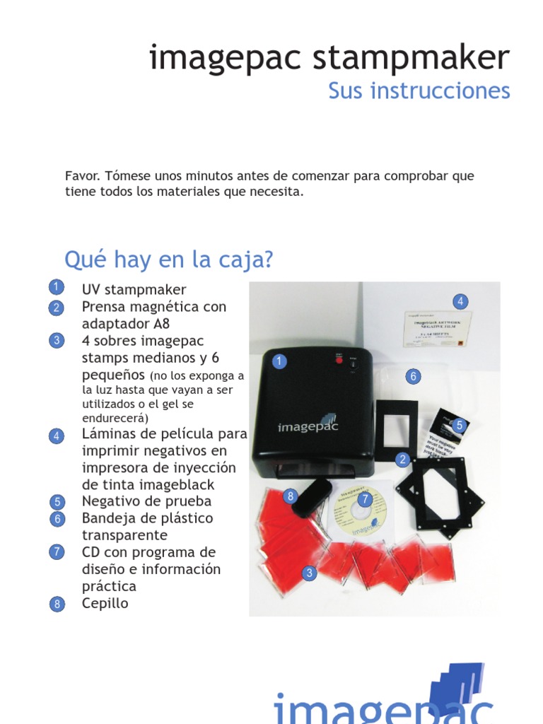 Guía para usar Imagepac Stampmaker | PDF | Impresora (Computación ...