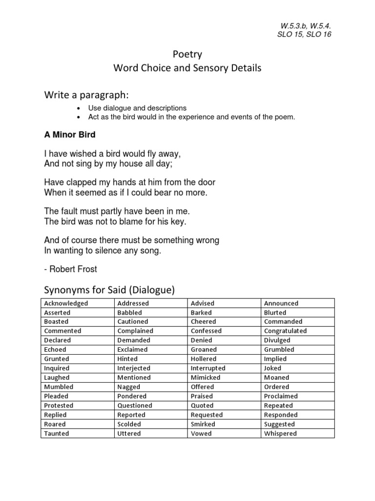 Poetry Reteach | PDF