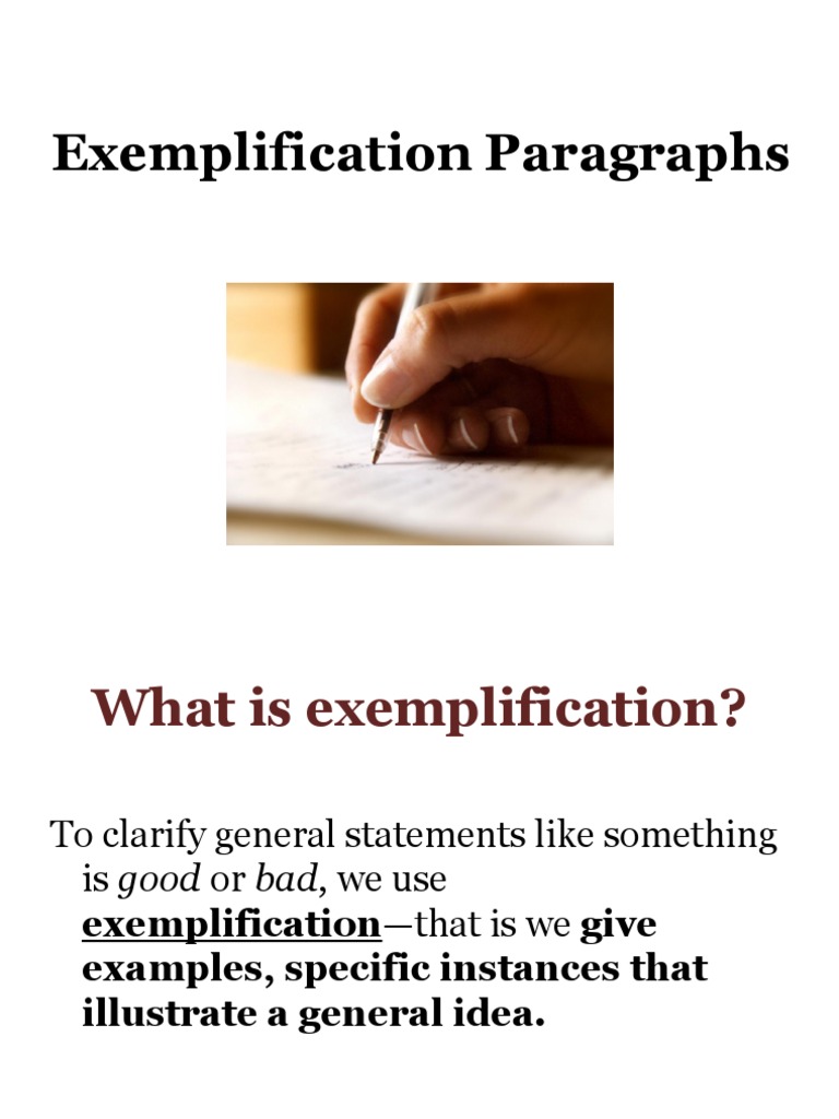 Exemplification Paragraphs From Chapter 5 | PDF | Paragraph