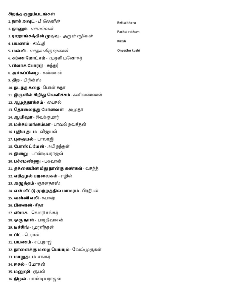 Best Short Films Pdf