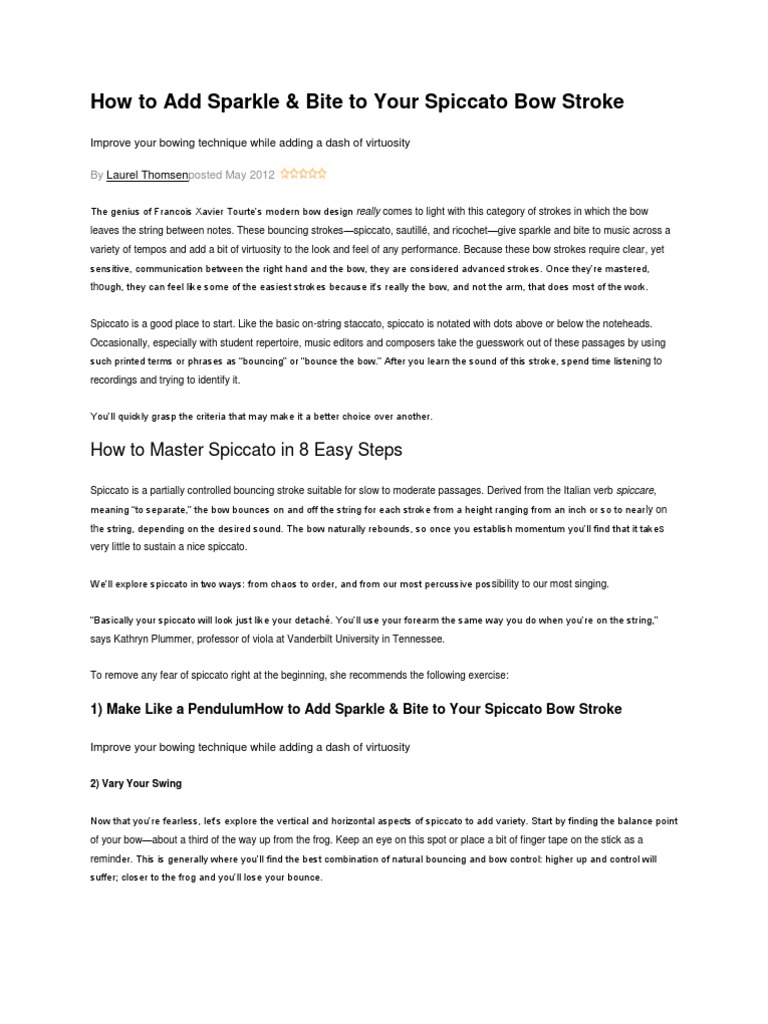 How To Add Sparkle | PDF | Violin | String Instruments