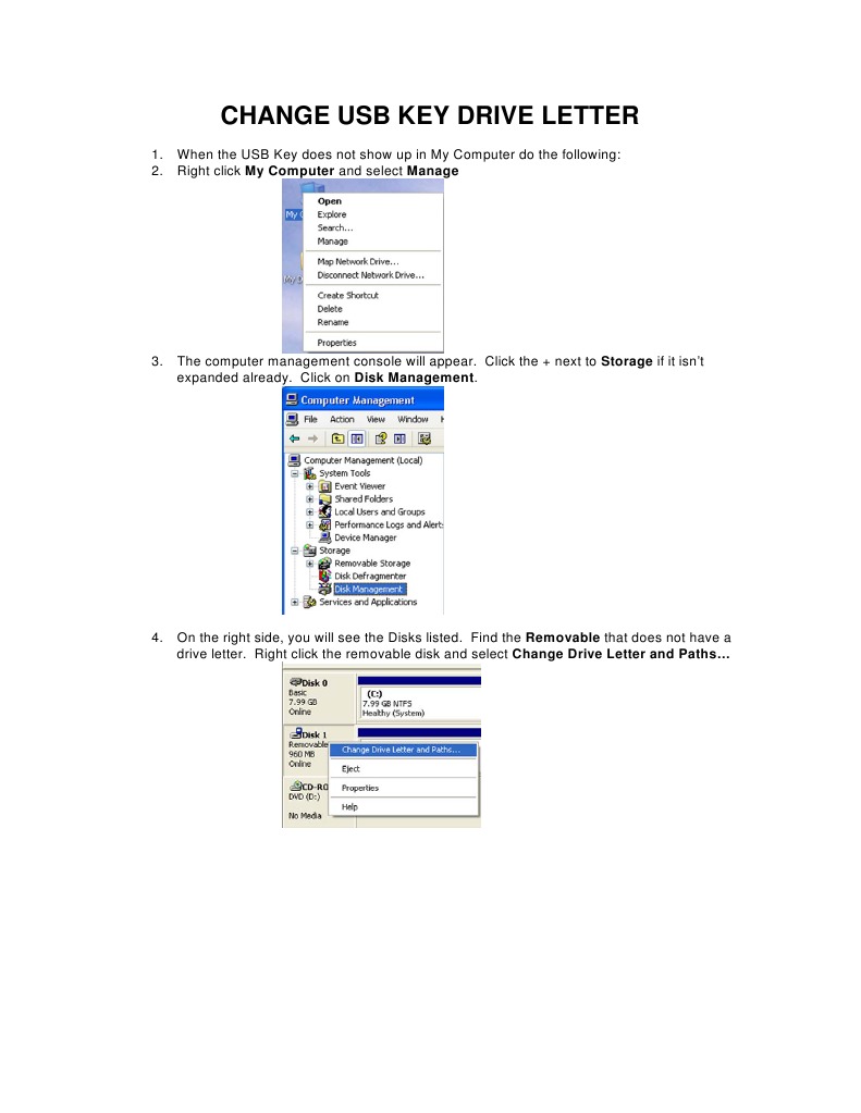 Change USB Drive Letter Guide | PDF | Self-Improvement