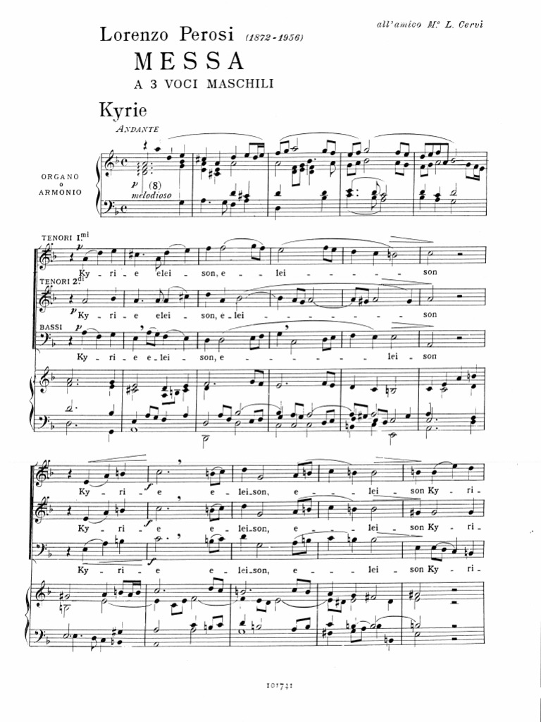 Perosi Lorenzo - Missa Cerviana Misa Pa Machos | PDF