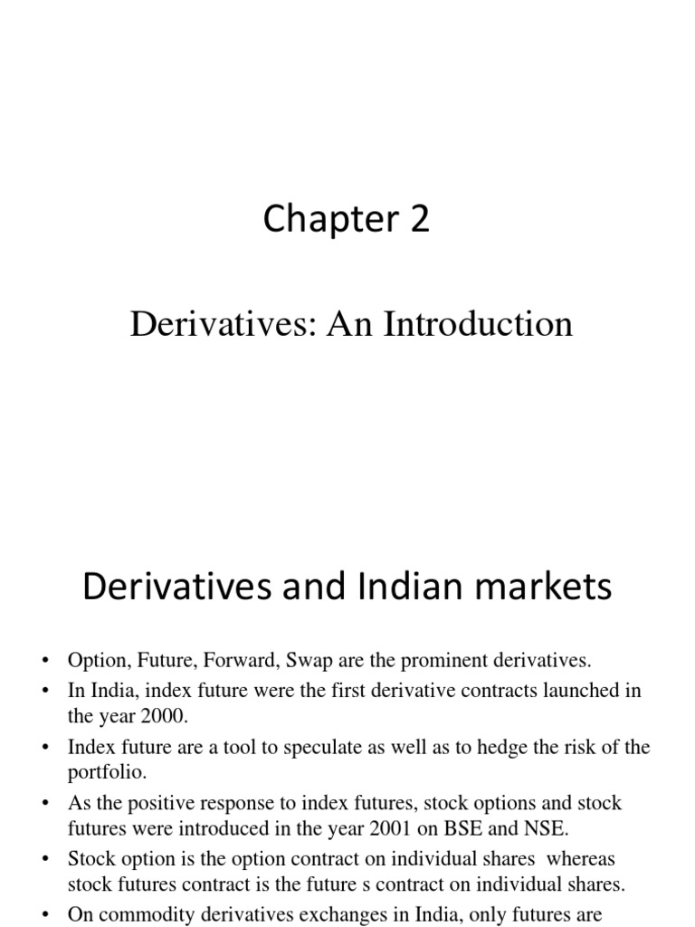 Derivatives | PDF | Futures Contract | Option (Finance)