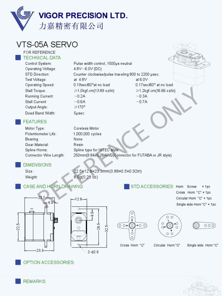 Datasheet Servo | PDF