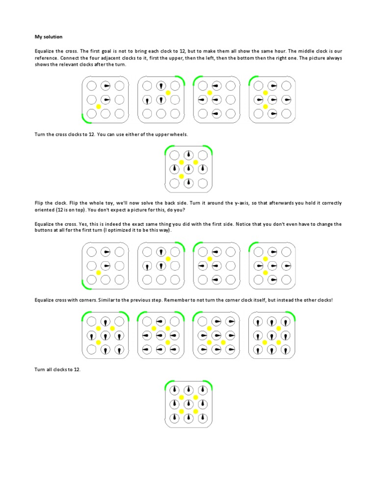 Rubik's Clock | PDF | Self-Improvement