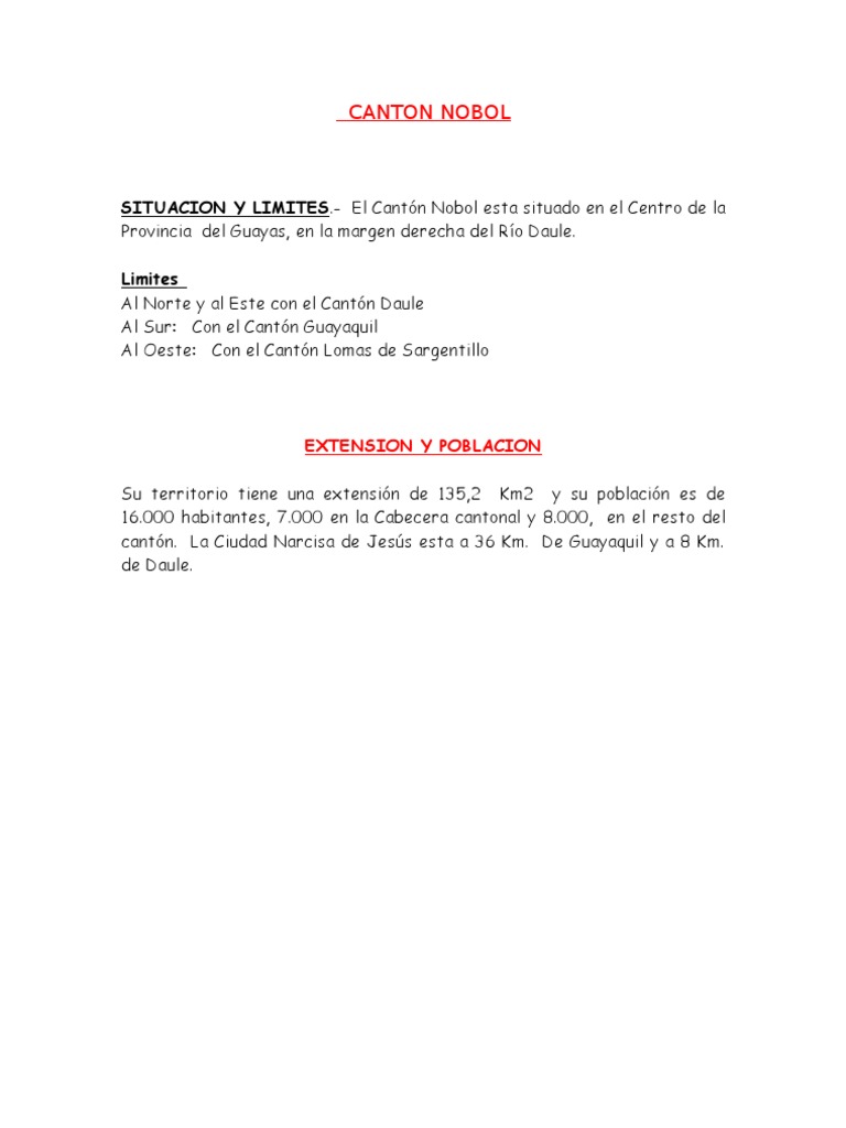 Historia Del Canton Nobol | PDF | Religión y creencia