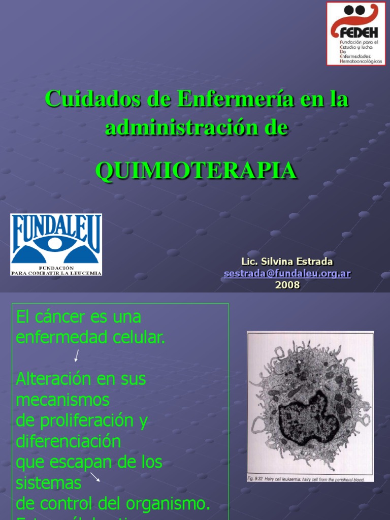 2-Enfermeria en La Administracion de QUIMIOTERAPIA | PDF | Quimioterapia | Cáncer