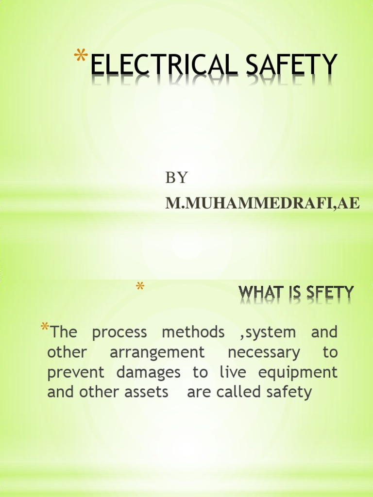 Electrical Safety 3 | PDF | Capacitor | Electric Shock