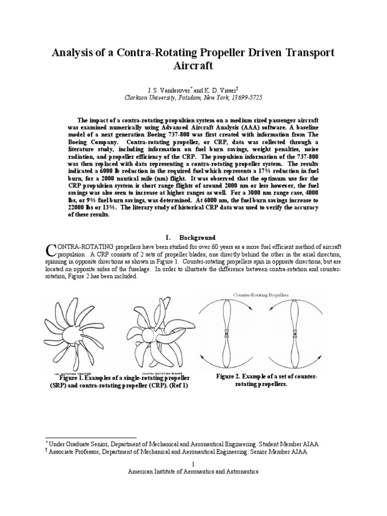 Contrarotating Propfan | Download Free PDF | Aircraft | Propeller
