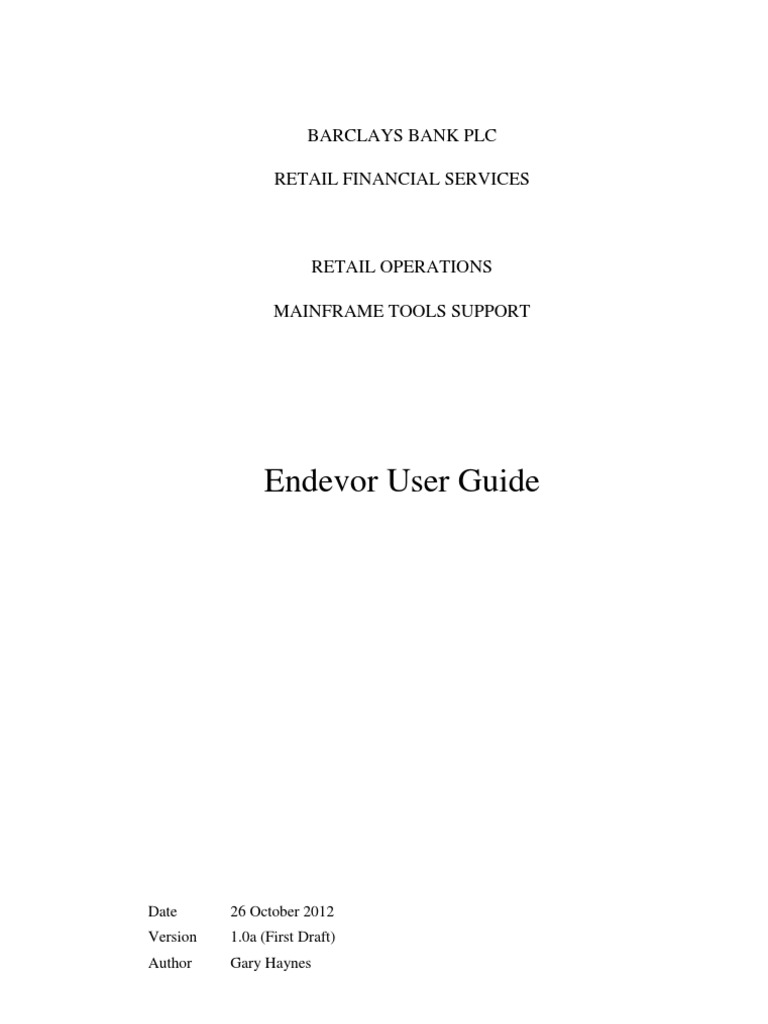 Endevor User Guide | PDF | Computer Engineering | Areas Of Computer Science