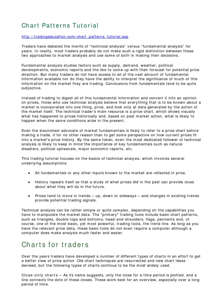 Chart Patterns Tutorial | PDF | Market Trend | Technical Analysis