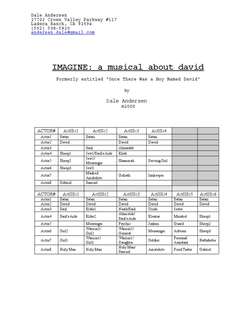 IMAGINE - A Musical | PDF