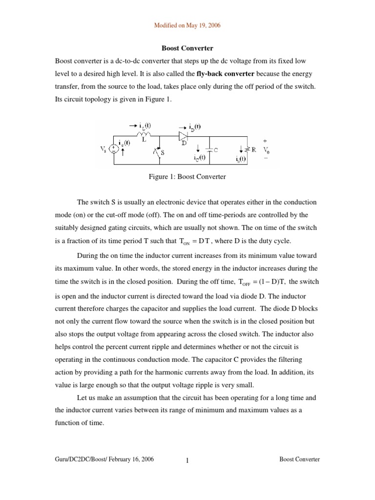 Boost Converter | PDF | Computer Engineering | Electromagnetism