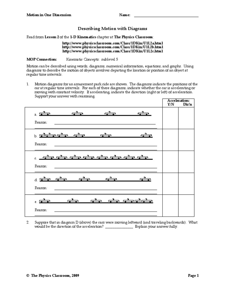 Motion in 1d | PDF | Acceleration | Diagram