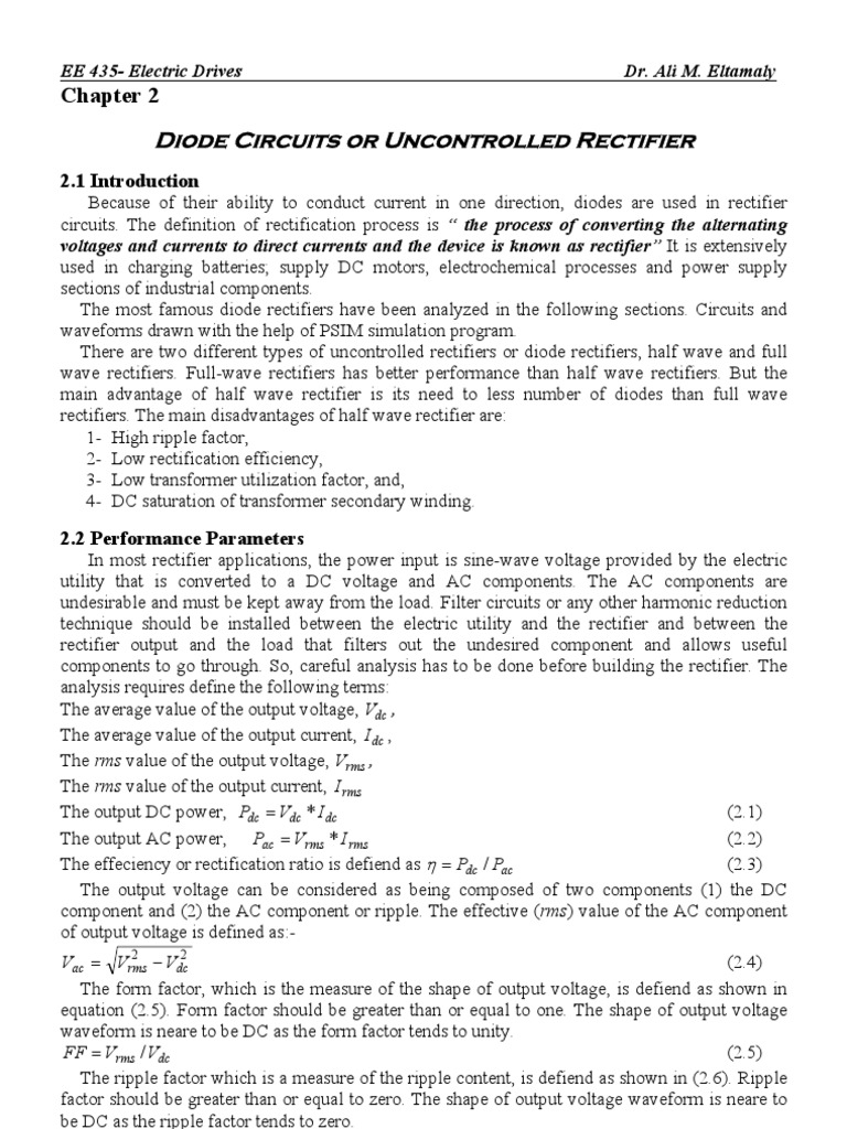 notes2 | Rectifier | Direct Current