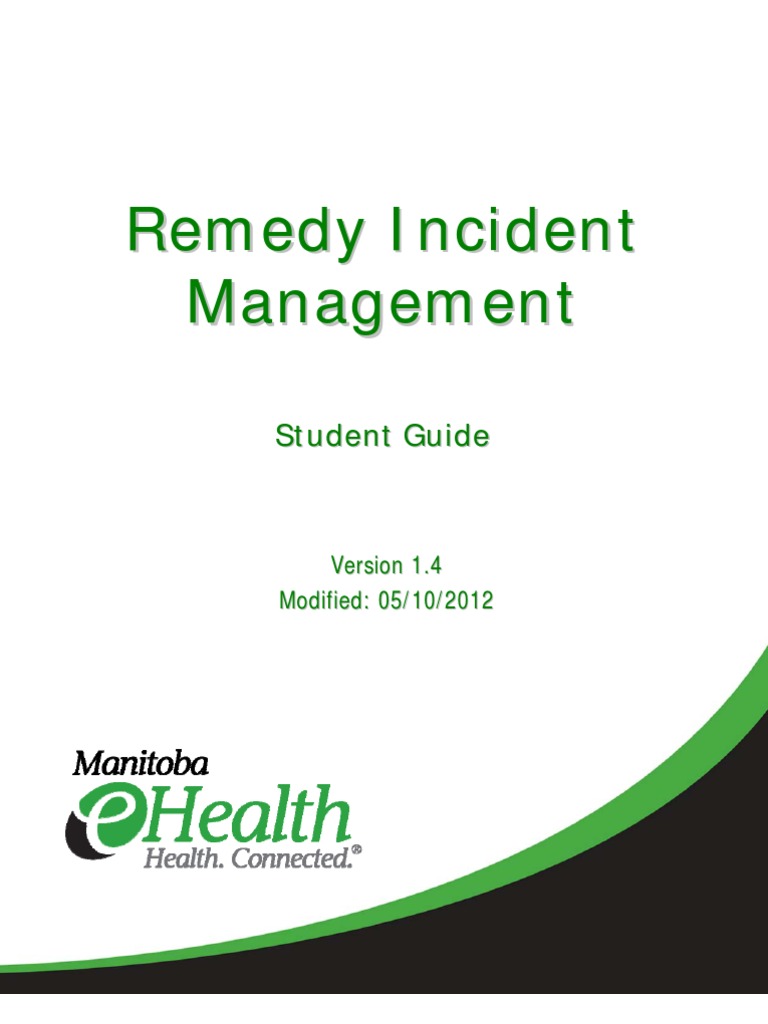 Incident MgmtRemedyTrainingStudentGuide | PDF | Command Line Interface ...