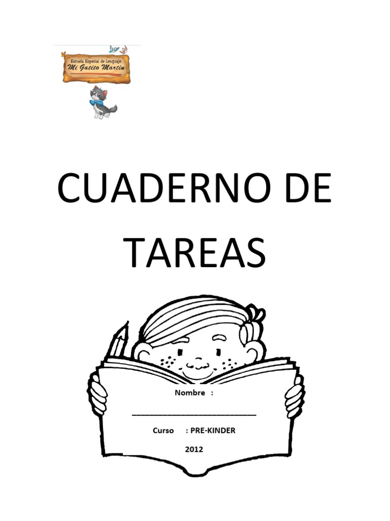 Cuadernillo de Tareas Pre-Kinder | PDF | Comprensión lectora | Cognición