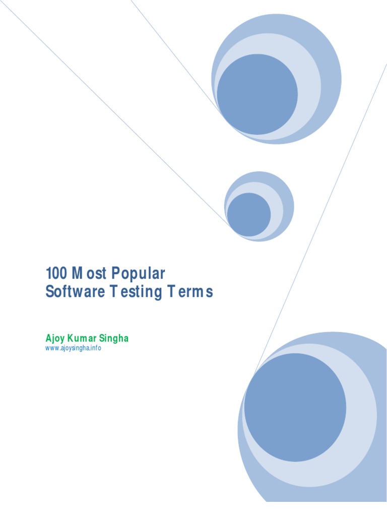 100 Most Popular Software Testing Terms | PDF | Software Testing ...
