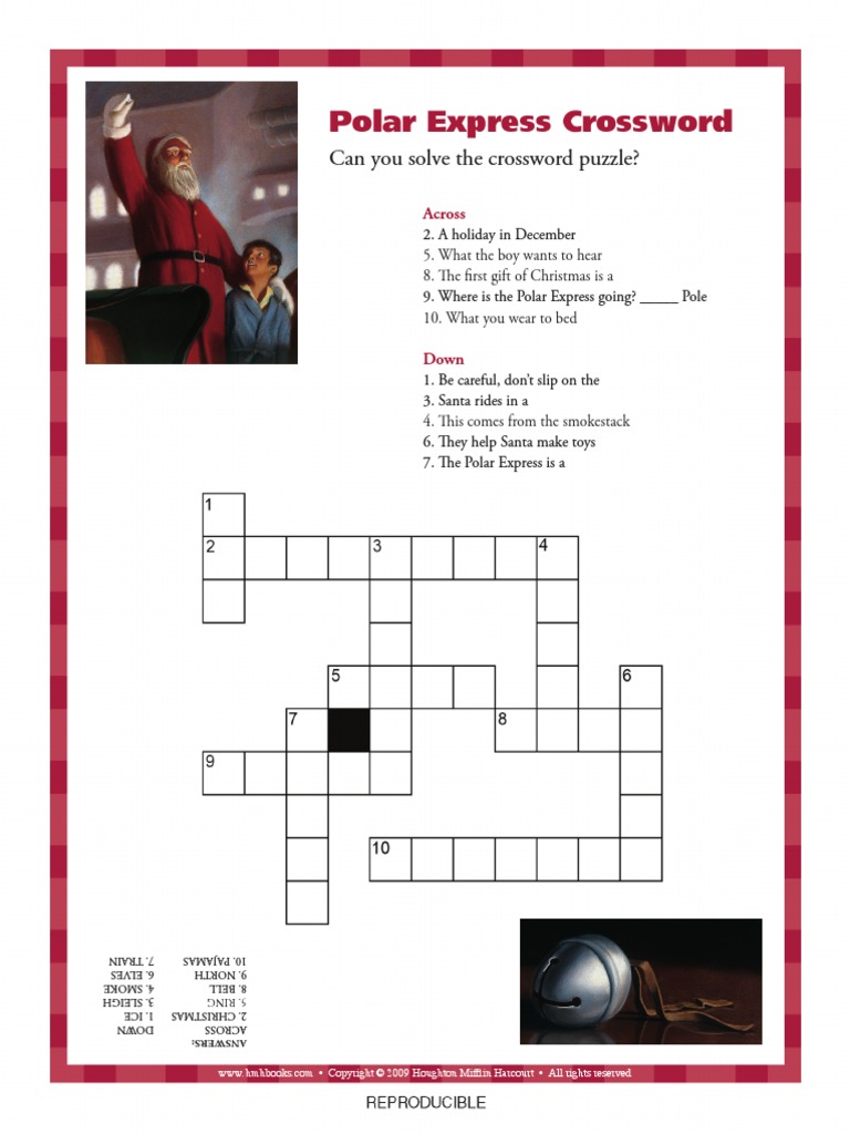 Polar Express Activities - Crossword | PDF | Santa Claus | Christmas ...
