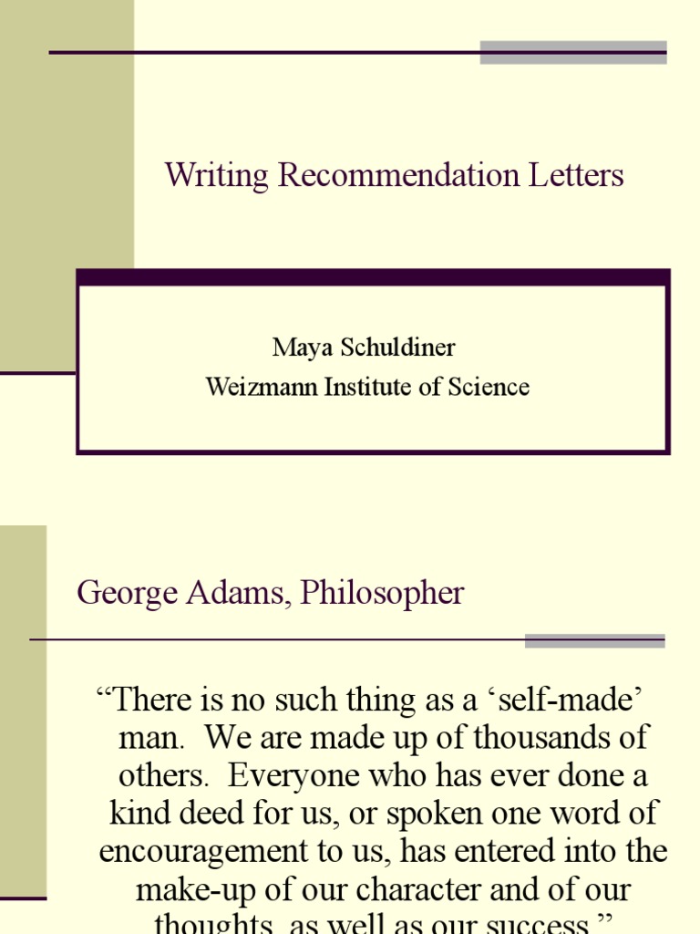 How to Write Effective Recommendation Letters | PDF | Integrity ...