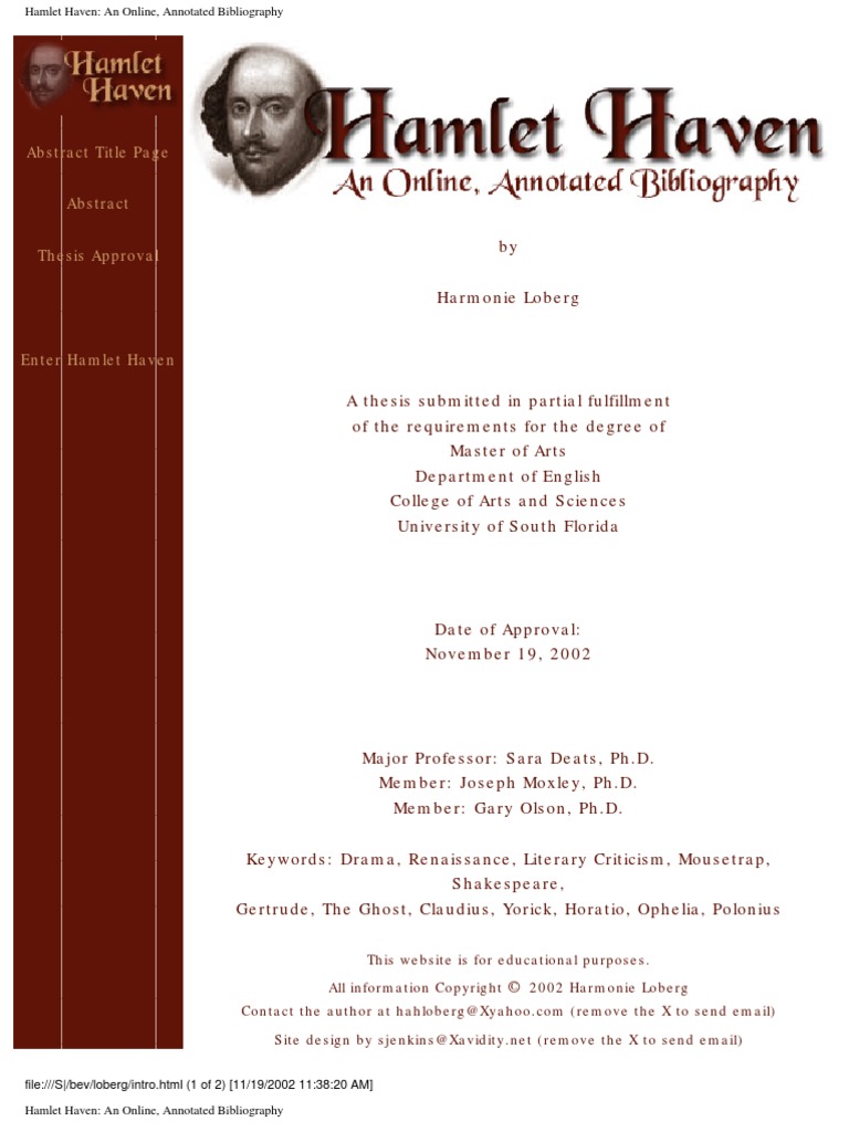 Hamlet Anno | PDF | Hamlet | Science