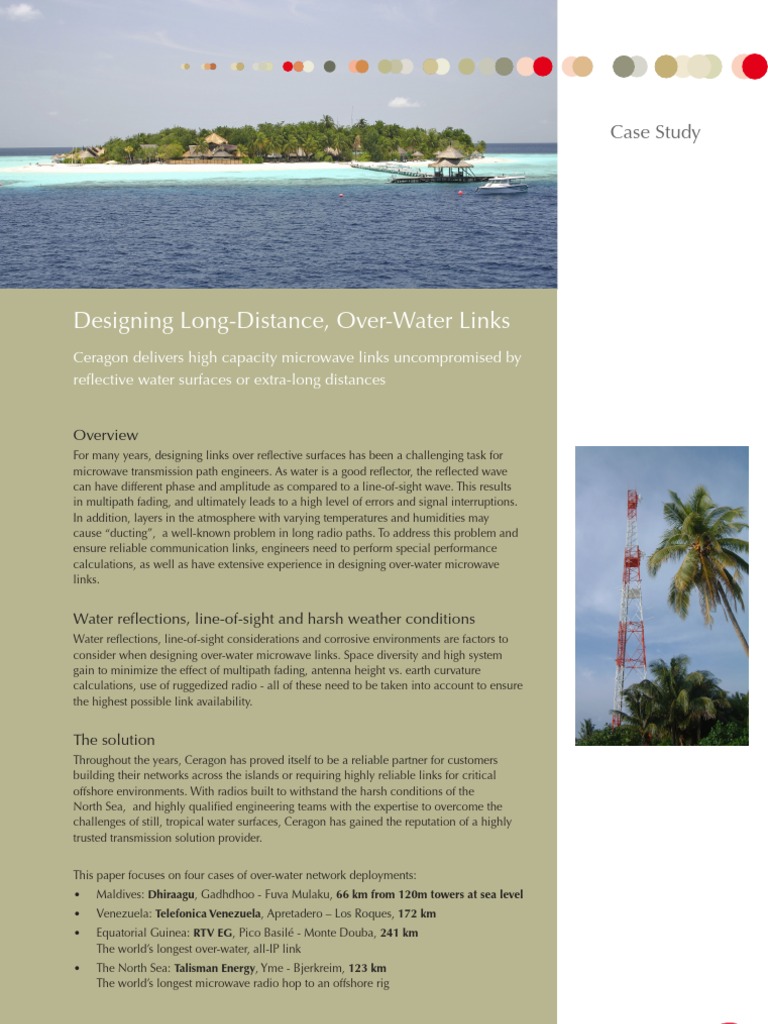 Ceragon - Case Study - Evolution Long Haul - Links Over Water | PDF ...