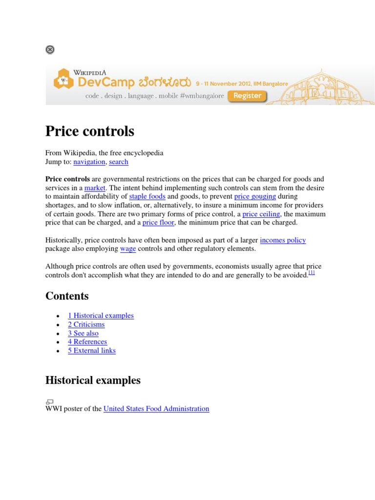 Price Controls: Navigation Search | PDF | Price Controls | Business ...