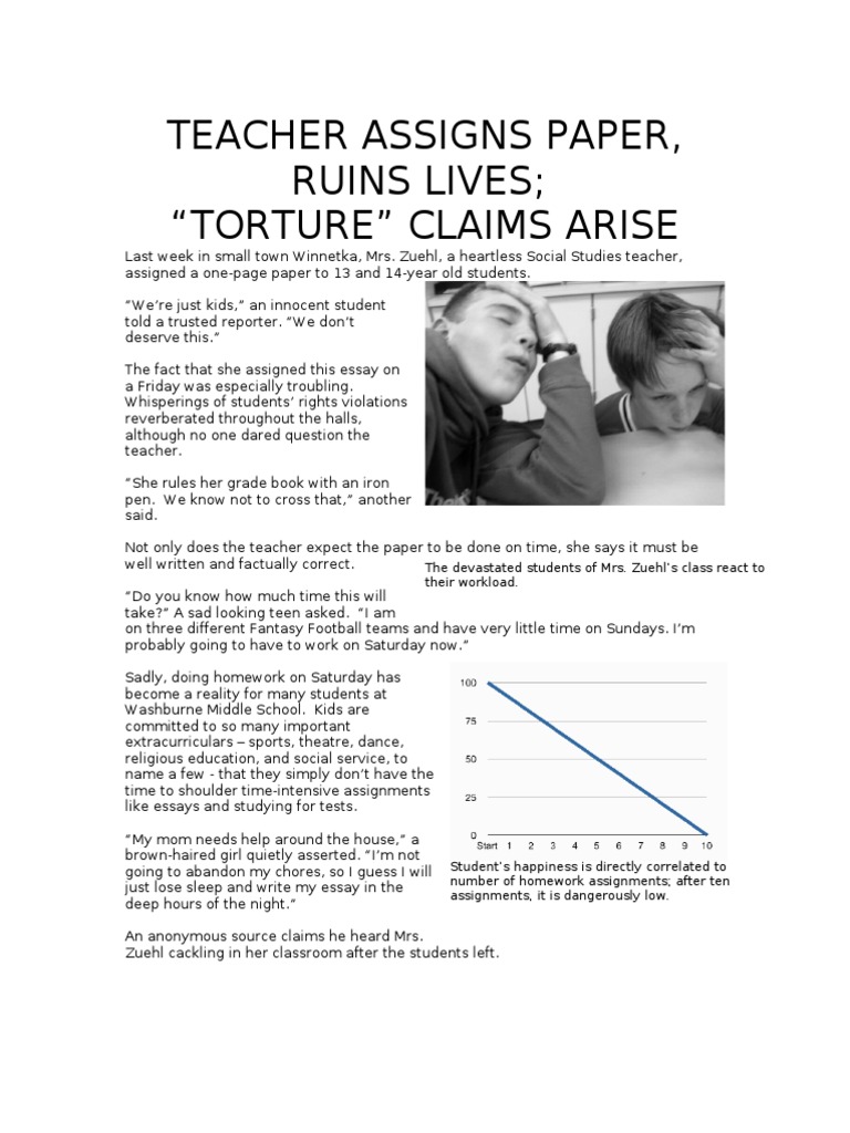 Yellow Journalism Paper Assignment | PDF | Homework | Newspaper And ...