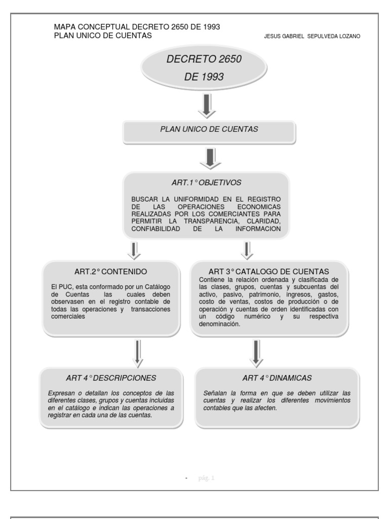 Mapa Conceptual Decreto 2650 de 1993 | PDF | Contabilidad | Economias