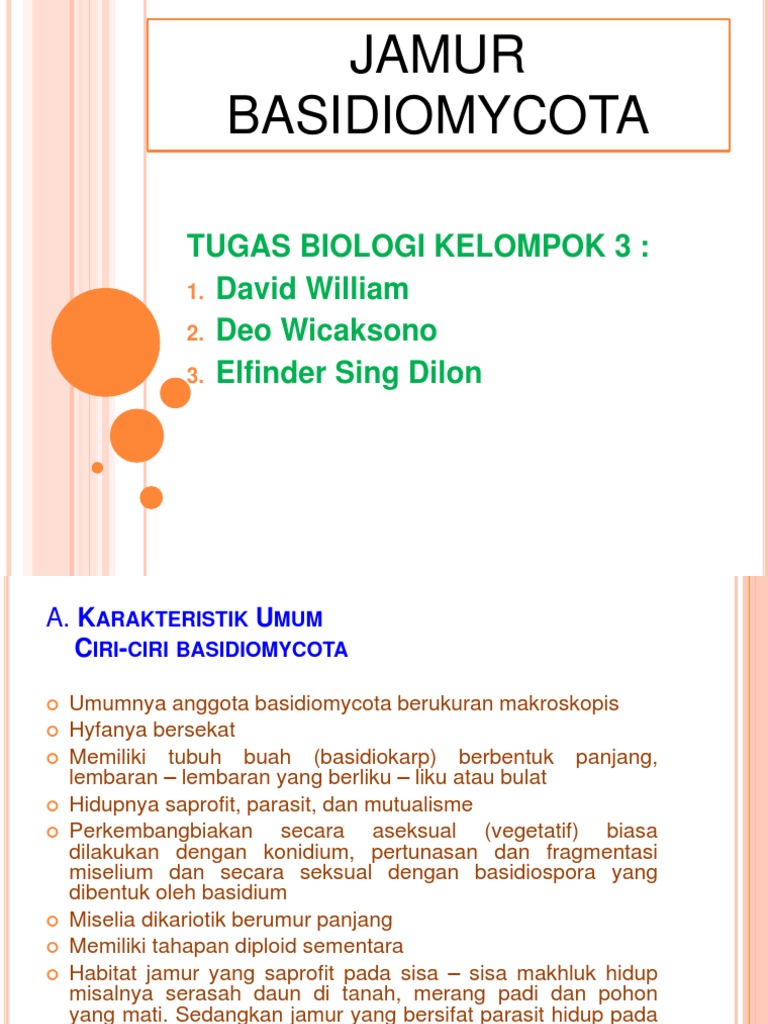 Karakteristik dan Reproduksi Basidiomycota | PDF