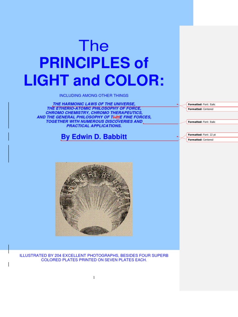 Principles of Light and Color - Edwin Babbitt | PDF | Social Science ...