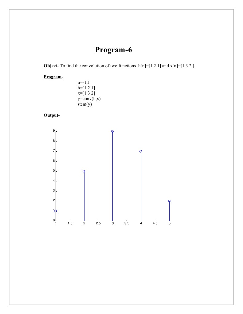 Convolution of Two Functions in MATLAB | PDF