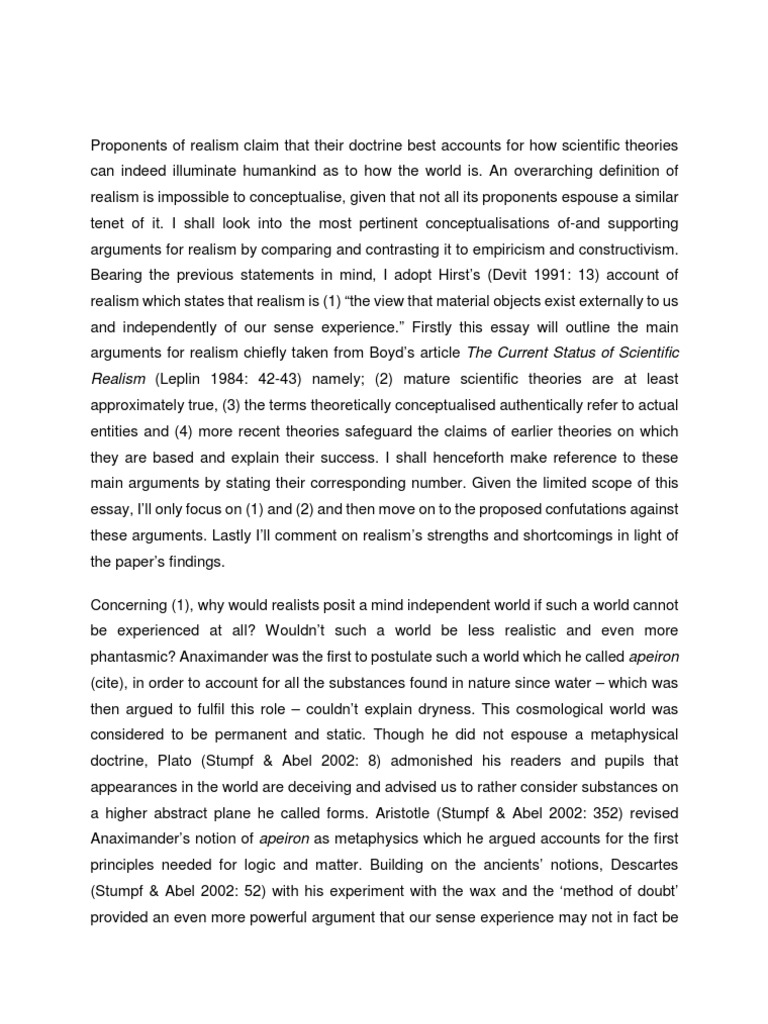 What Is Scientific Realism? | PDF | Empiricism | Philosophical Realism