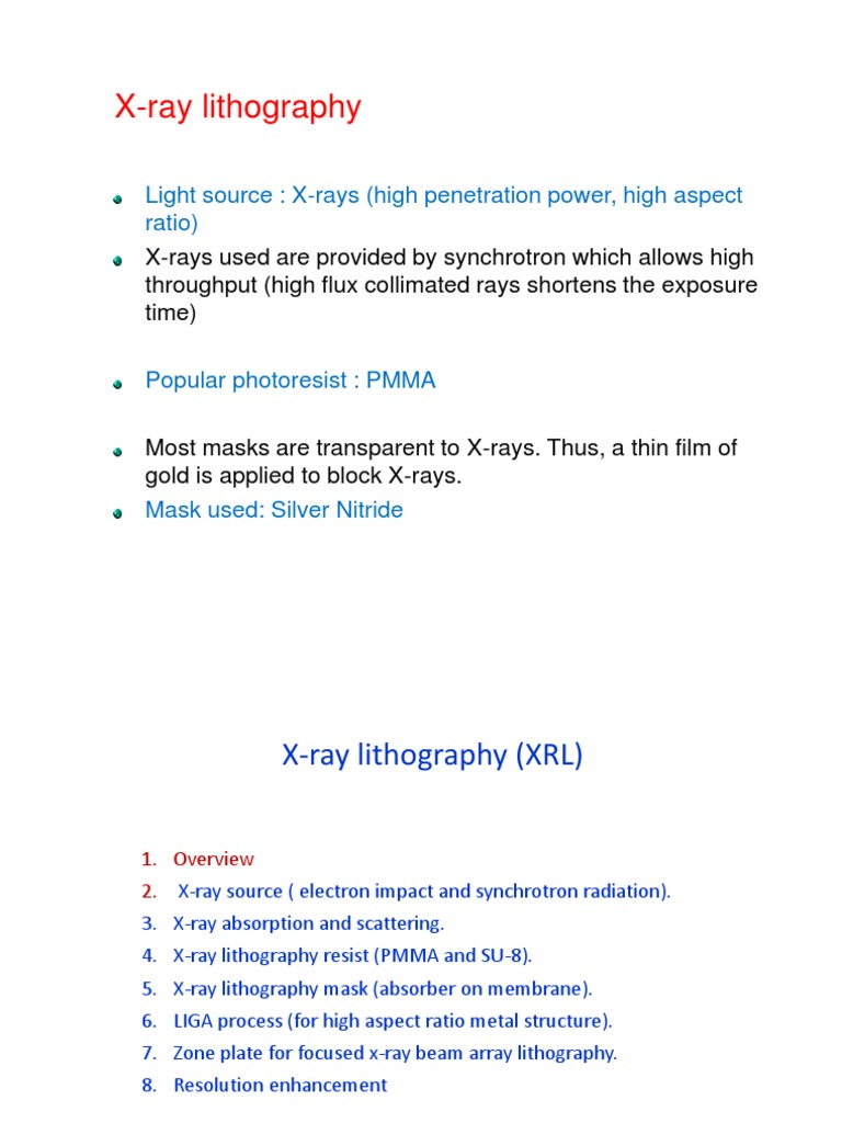 X Ray Lithography | PDF | Photolithography | X Ray Crystallography