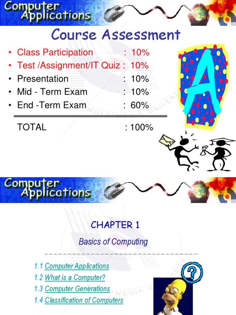 Course Assessment: - Class Participation: 10% - Test /Assignment/IT ...