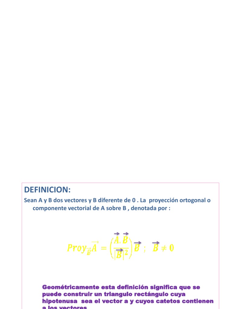 Proyeccion Escalar y Vectorial | PDF