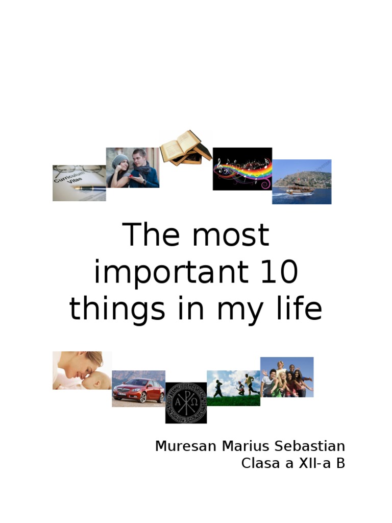 The Most Important 10 Things in My Life | PDF | Friendship | Mind