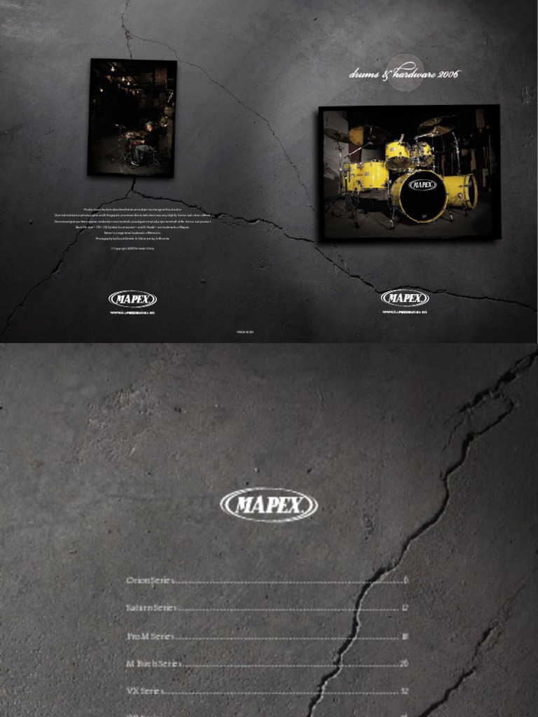 2006 Mapex Catalog | PDF | Drum Kit | Rhythm And Meter