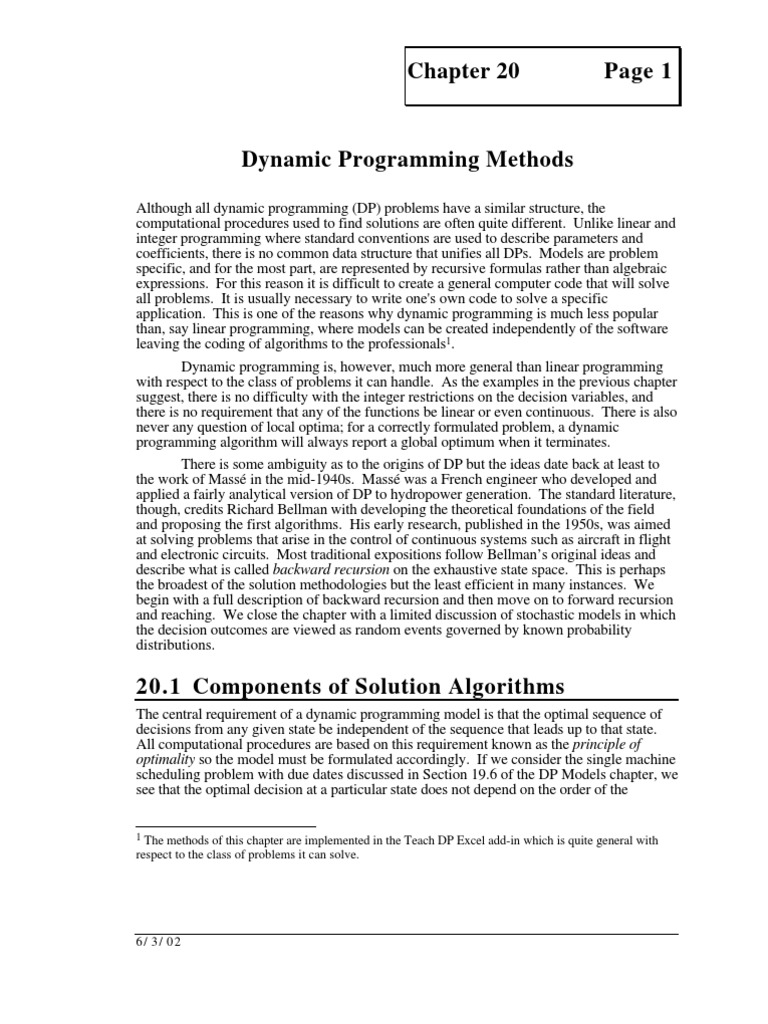 DP Methods | PDF | Dynamic Programming | Mathematical Optimization