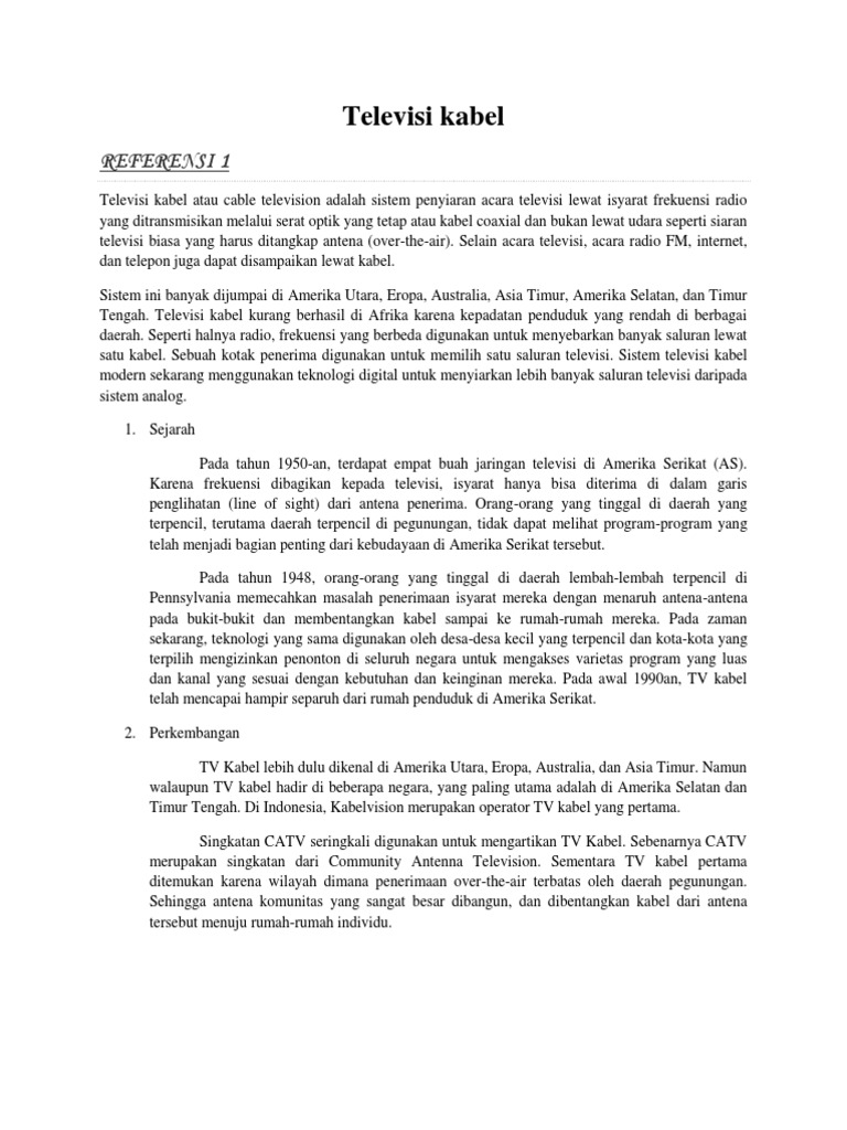 Televisi Kabel | PDF | Griya & Taman | Komputer