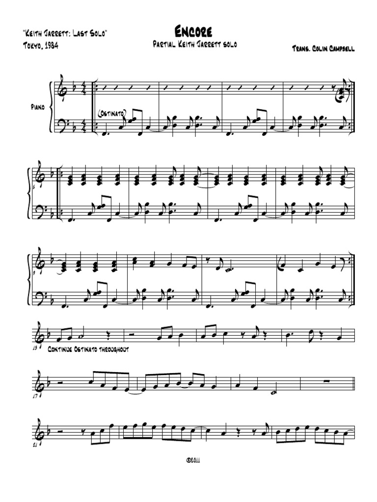 Encore Keith Jarrett | PDF