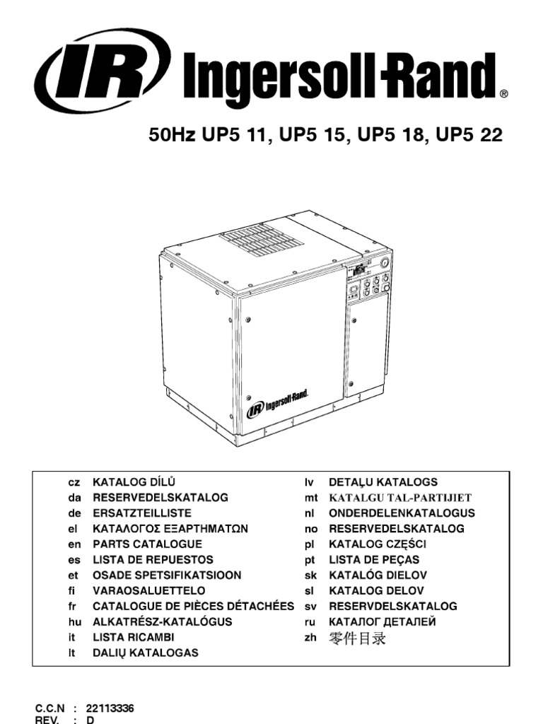 Up5 11, Up5 15, Up5 18, Up5 22 Parts Manual Rev. D | PDF | Relay | Valve