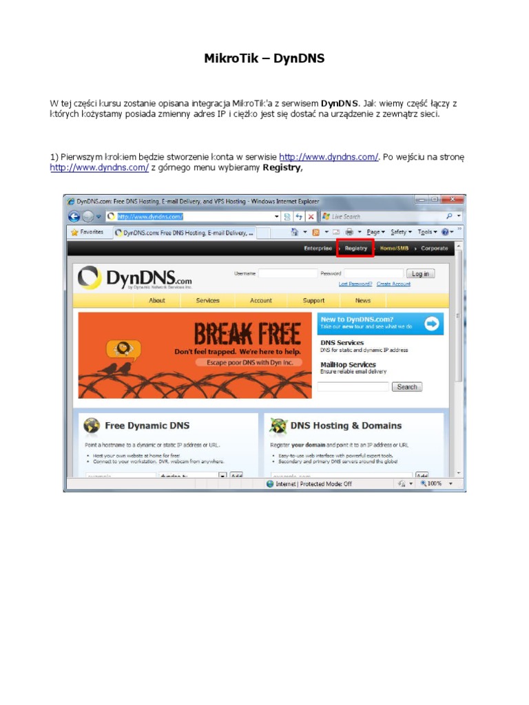MikroTik - DynDNS | PDF